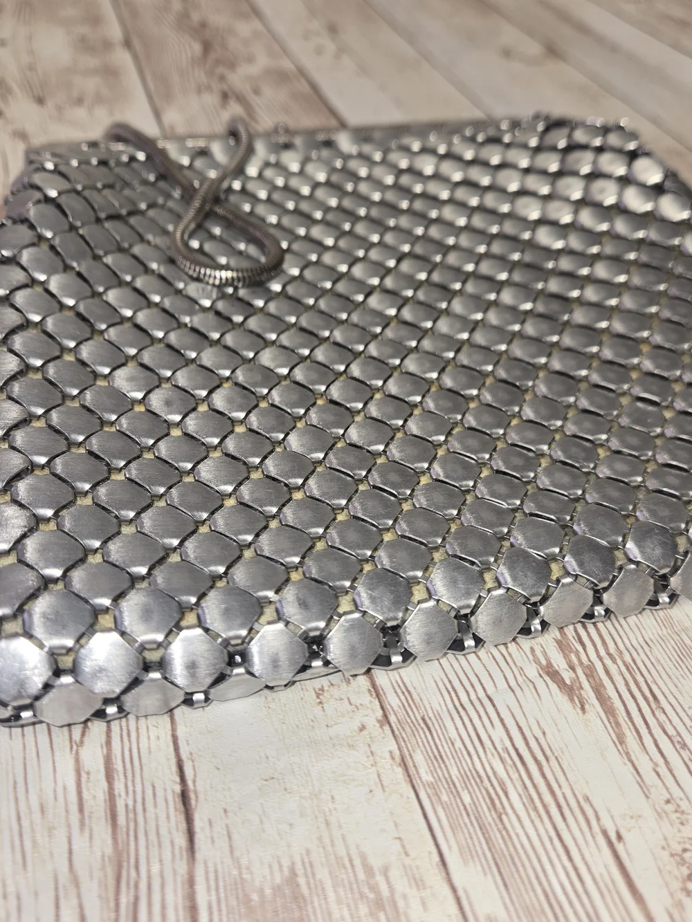 Whiting & Davis | Bags | Vintage Whiting Davis Silver Mesh Evening Bag ...